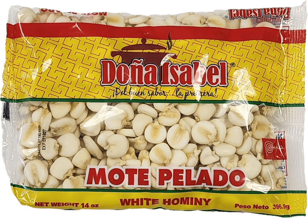 Doña Isabel White Hominy Corn - Mote Pelado Blanco (397g) - Parce Canada