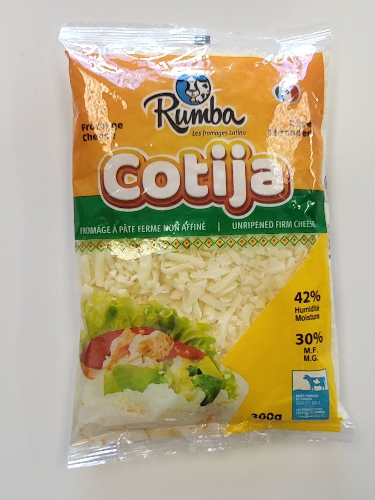 Rumba Grated Cotija Cheese - Queso Rallado Cotija 300 g - Parce Canada