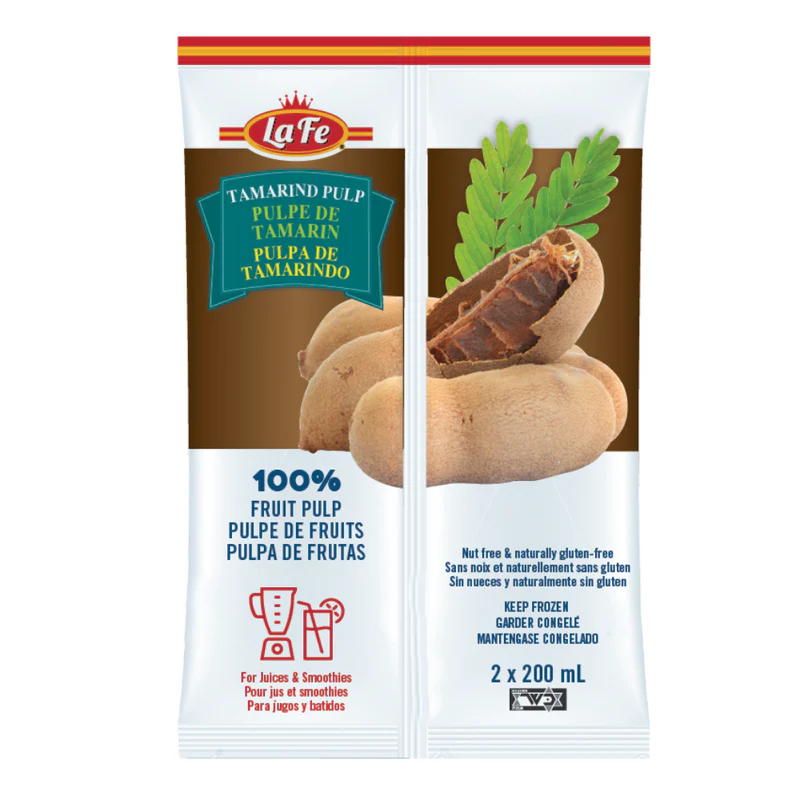 LA FE Frozen Tamarind Pulp - Pulpa de Tamarindo (400g) - Parce Canada
