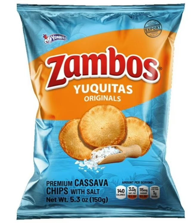 Yummies Zambos Yuquitas Originals - Premium Cassava Chips (150g ...